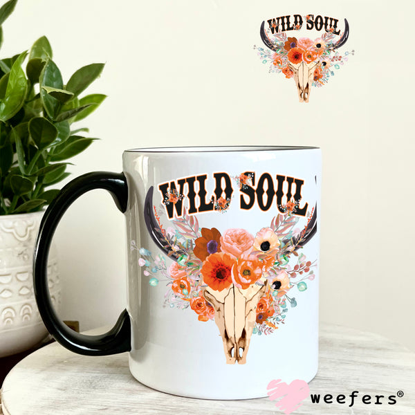 Wild Soul Cow Skull Peach UV DTF Decal – Weefers
