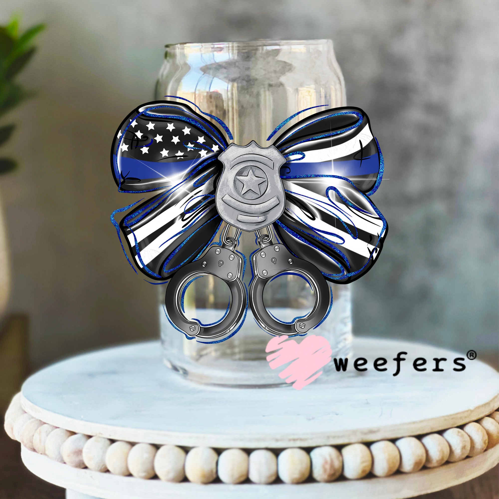 Police Office Coquette Bow UV DTF Decal – Weefers