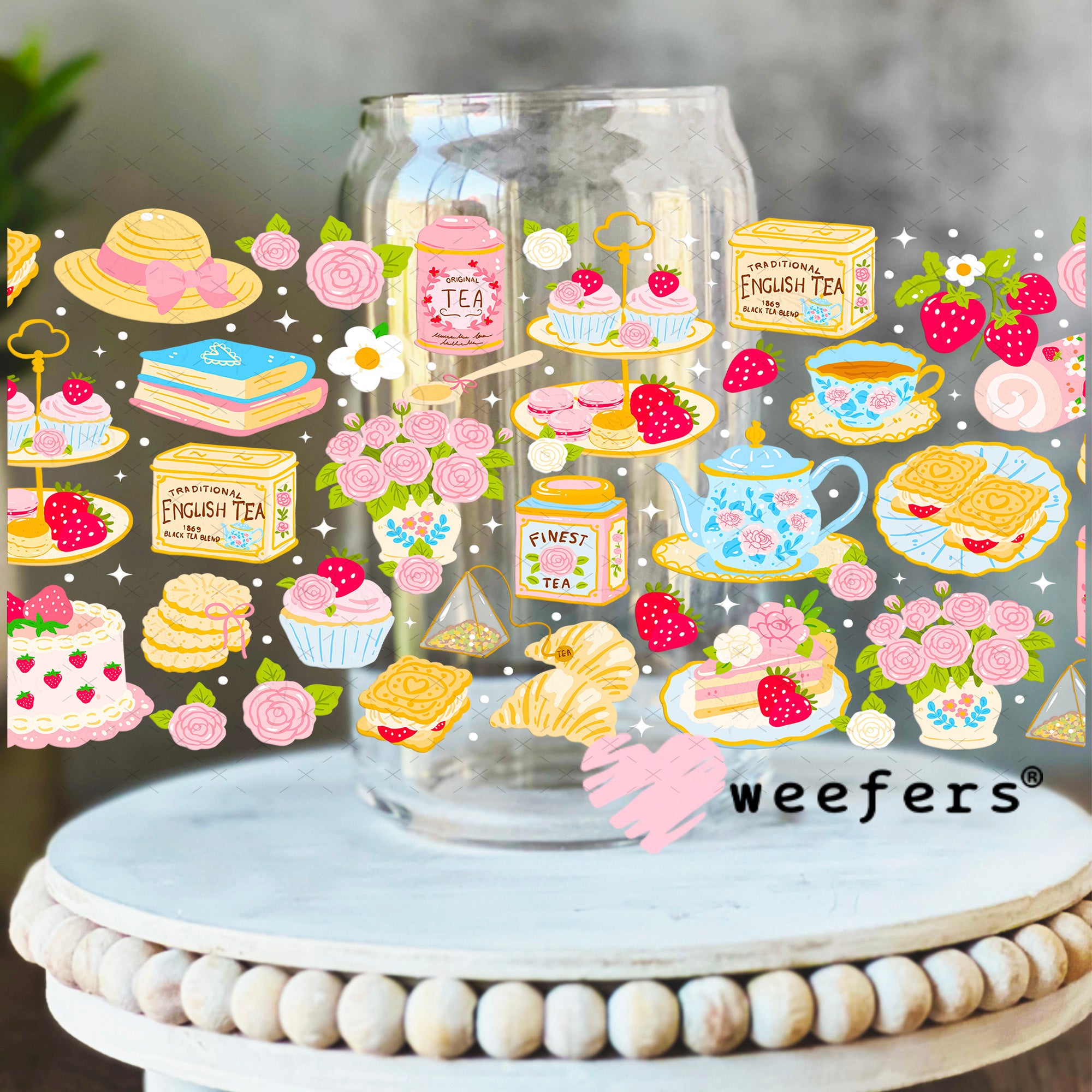 English Tea Cottagecore UV DTF Cup Wrap – Weefers