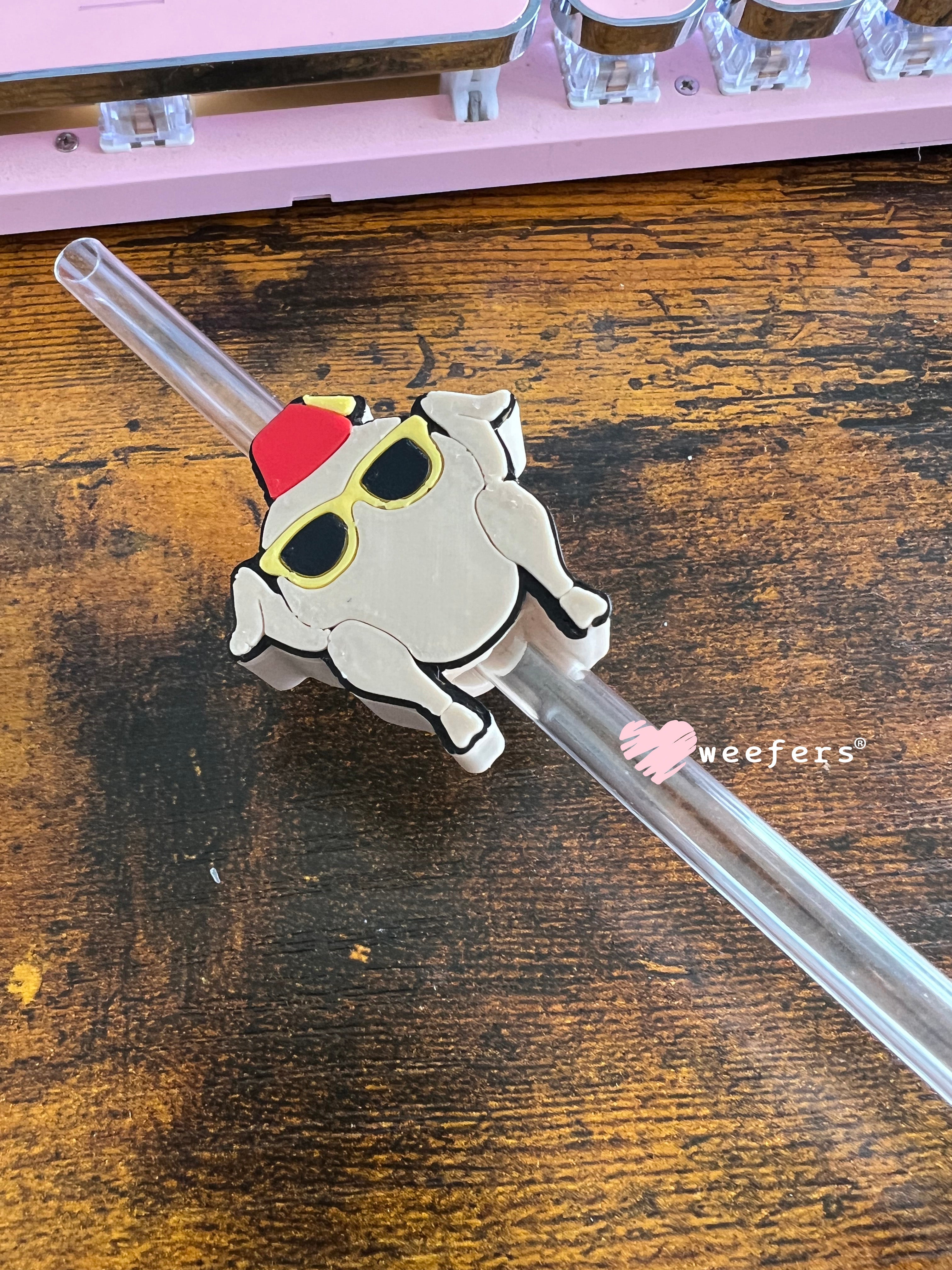 Thanksgiving Friends Turkey Bow Straw Topper Buddy – Weefers