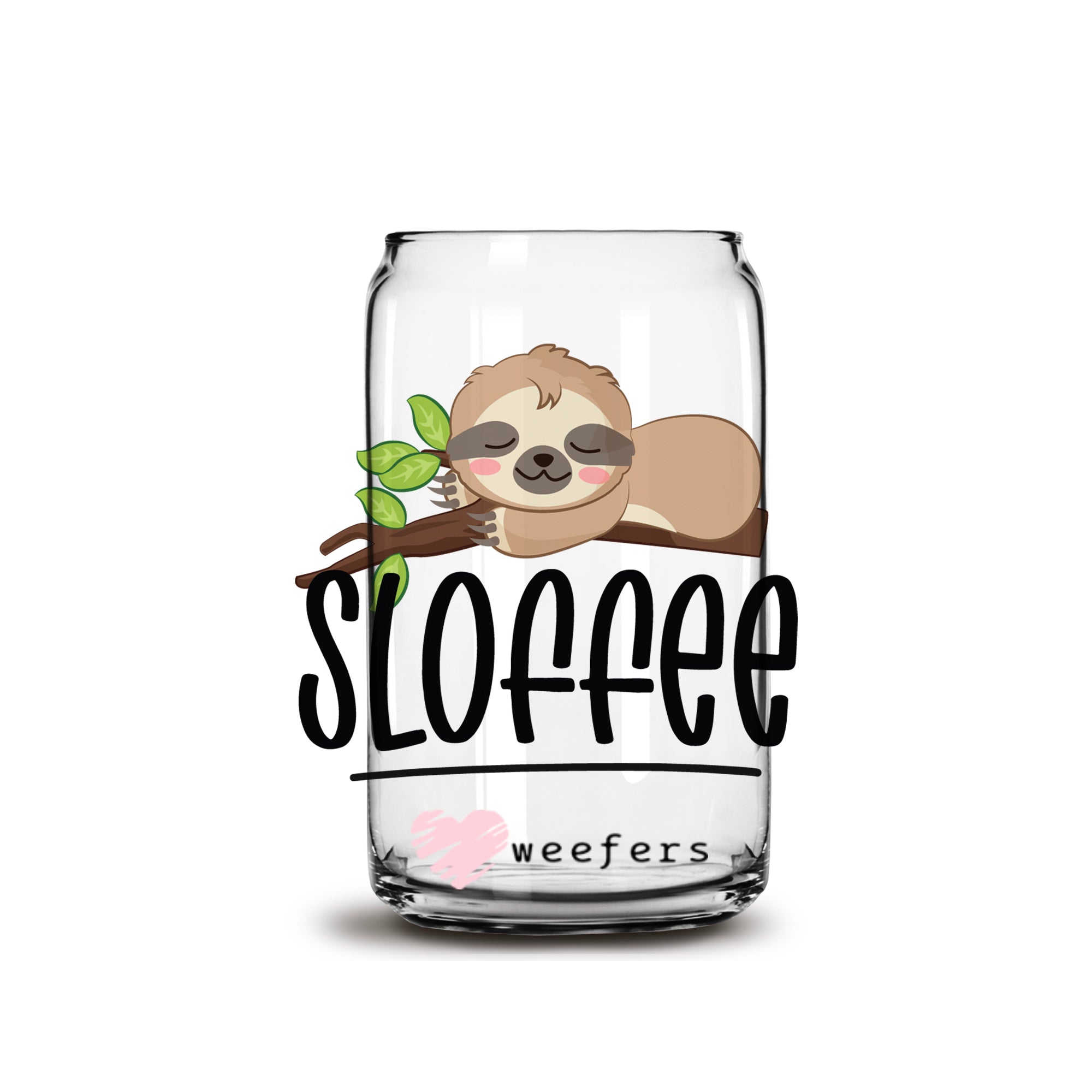 Sloffee 16oz Libbey Glass Can UVDTF or Sublimation Wrap - Decal